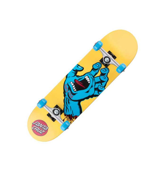 Santa Cruz Screaming Hand Kids Skateboard - Mini - Yellow (11% Off)