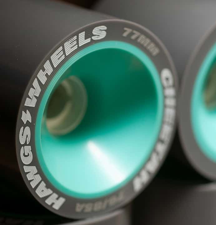 Hawgs Wheels Cheetah Dual Duro 77mm 76a/85a Longboard Wheels [Free UK ...