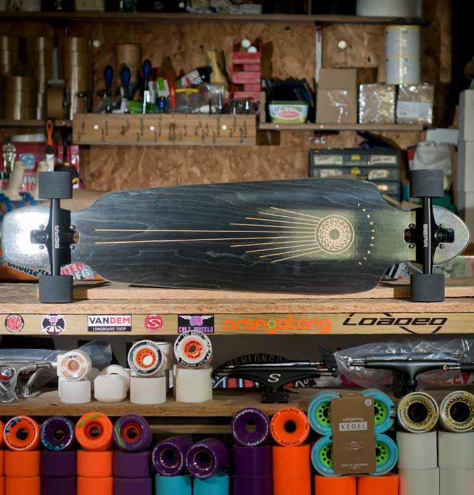 Landyachtz Battle Axe Space Rock 38" Drop Through Longboard